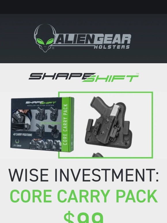 Alien Gear Holsters: $99 Core Carry Pack + FREE HAT! | Milled