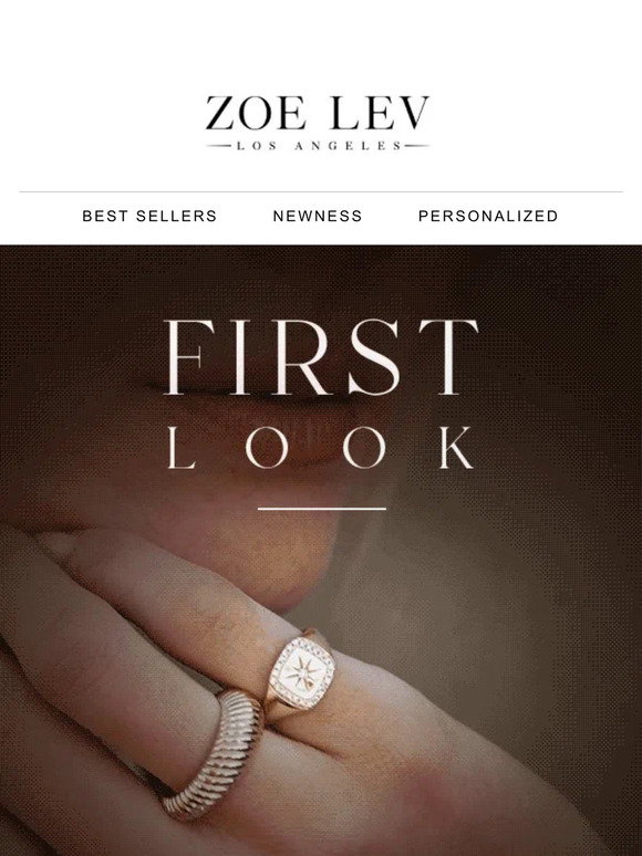 Zoe Lev Jewelry: FIRST LOOK | Diamond Halo Starburst Signet Ring | Milled