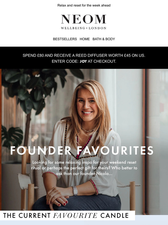 NEOM: Founder favourites for the ultimate self-care routine | Milled