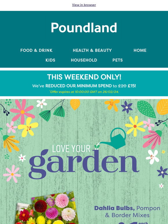 Poundshop: WE'VE REDUCED OUR MINIMUM SPEND! | Milled