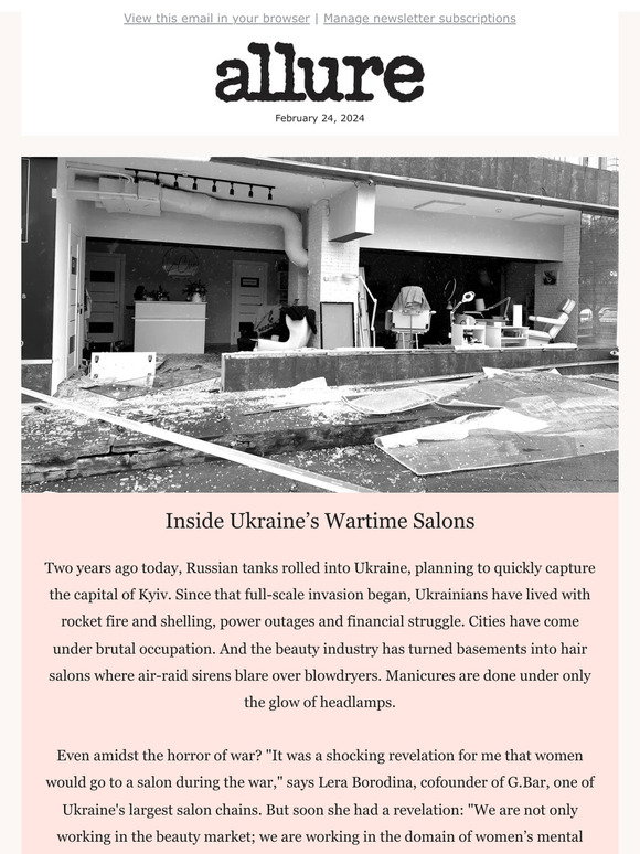 Allure: Go Inside Ukraine's Salons — Two Years Into the War | Milled