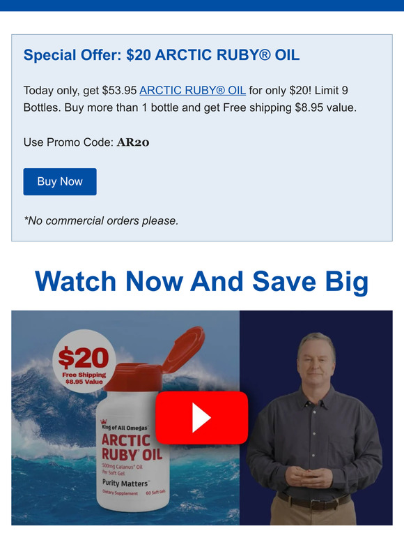 Immunocorp: $20 Arctic Ruby® Oil—Watch Now | Milled