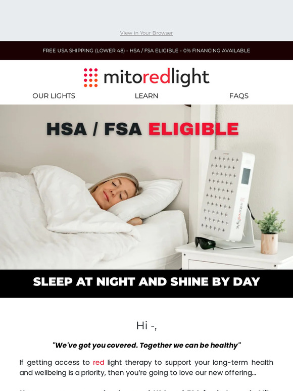 Mito Red Light: Did you know that you can use your HSA or FSA Funds ...