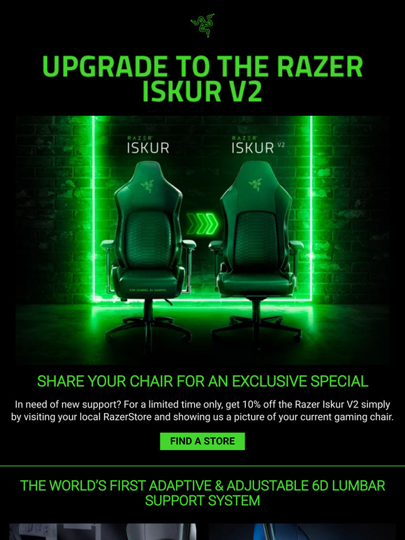 Razer: Razer Iskur V2 - Level Up Your Comfort | Milled