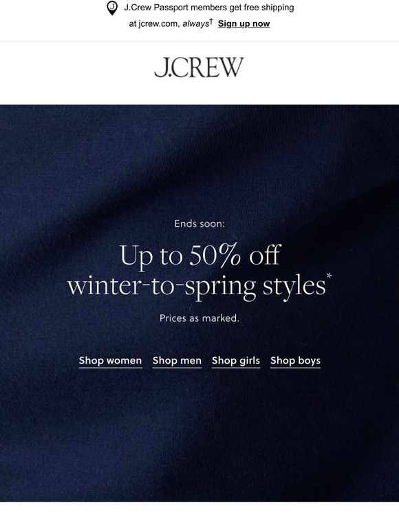 J.Crew Email Newsletters: Shop Sales, Discounts, and Coupon Codes