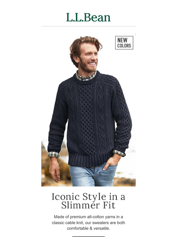 L.L.Bean: Signature Cable-Knit Sweater: New Colours | Milled