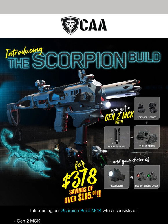 CAA: Save $195 with Our Scorpion Build Gen 2 MCK with a Glass Breaker ...