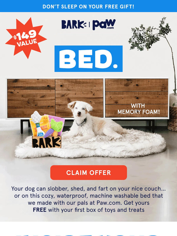 Bark: NEW Paw.com x BARK Exclusive! 🛏 | Milled