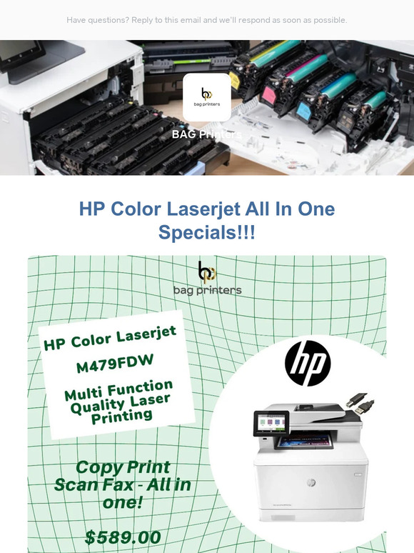 Bag Printers: HP Color Laserjet 479 Series On Sale Now! Color Print ...
