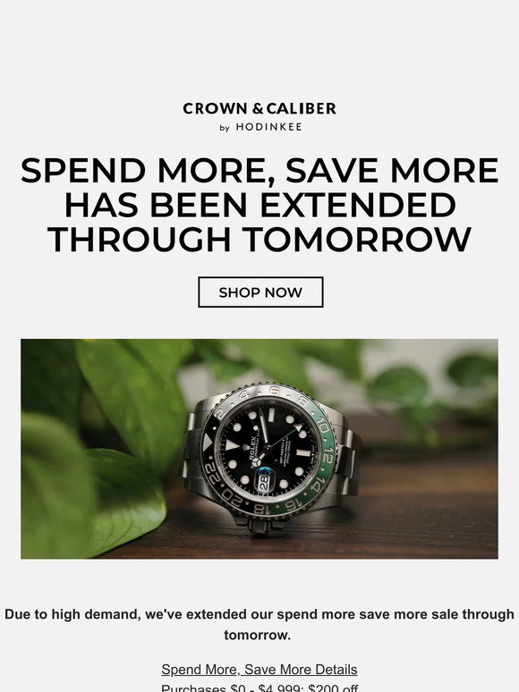Hodinkee: Our Up To $1,000 Off Sale Has Been Extended 🚨 | Milled