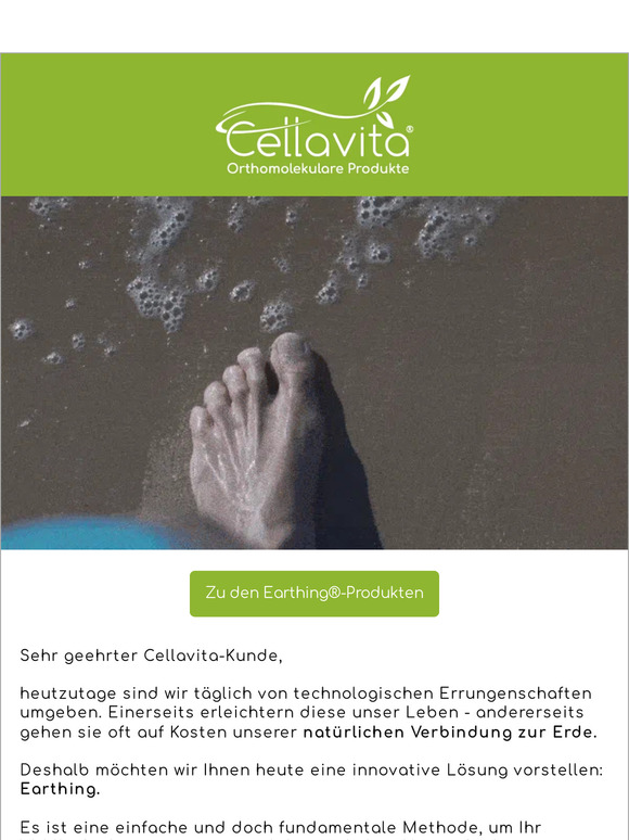 Cellavita: Entdecken Sie die Kraft der Erdung und verbessern Sie Ihr Wohlbefinden mit Earthing 🌿 ...