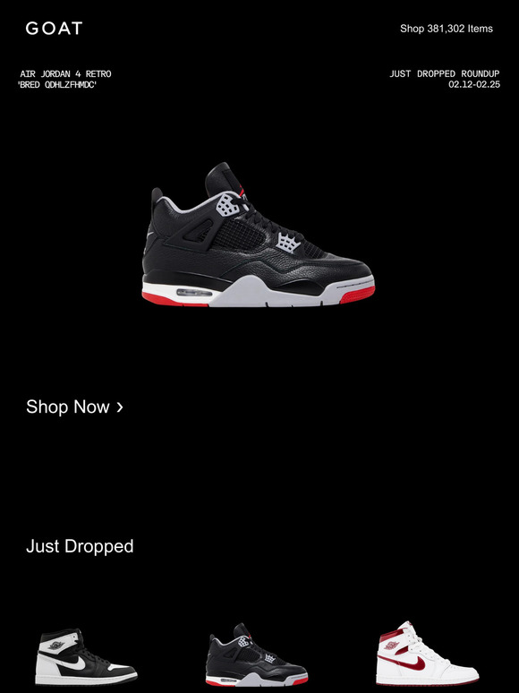 GOAT: [SEED] Just Dropped: Air Jordan 4 Retro 'Bred Reimagined' and ...