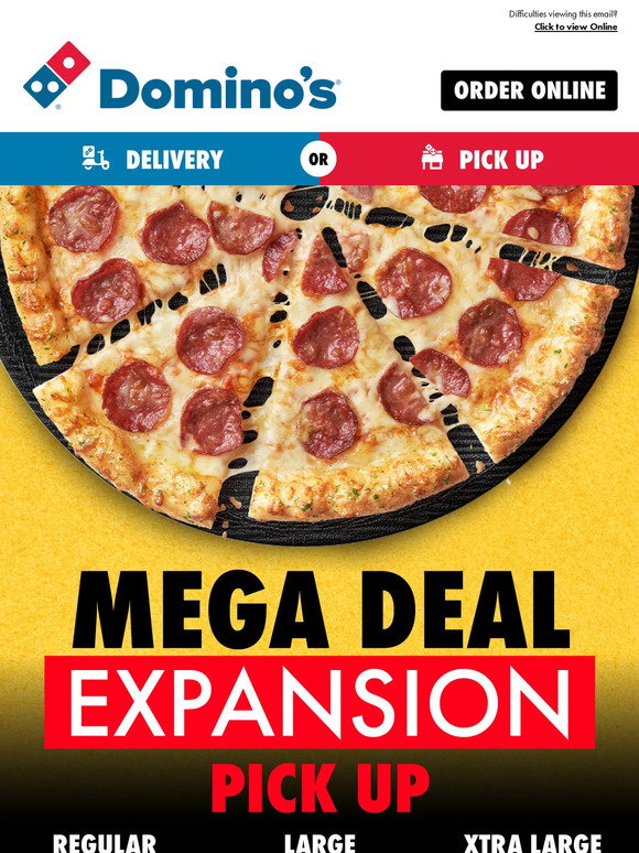 Domino's Pizza: Mega Deal Expansion is back! Upsize your $5 Regular ...