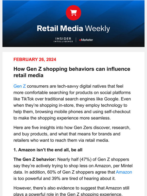 Insider Intelligence: Gen Z meets retail media | Milled
