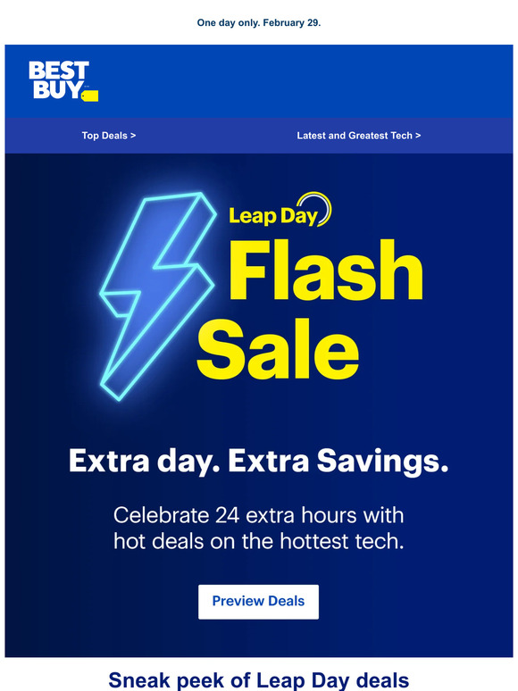 Best Buy: [Correction] Sneak peek: The Leap Day Sale is coming. | Milled