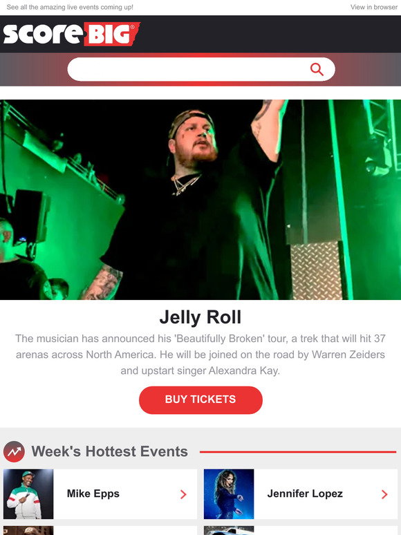 ScoreBig: Jelly Roll / Mike Epps / Peso Pluma / Jennifer Lopez / And ...