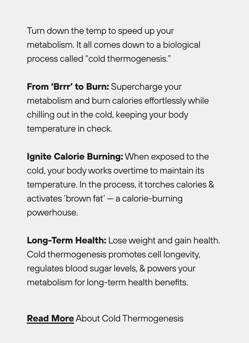 Plunge: What is cold thermogenesis? | Milled