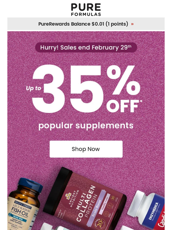 PureFormulas: Hurry! Up to 35% OFF ends soon | Milled