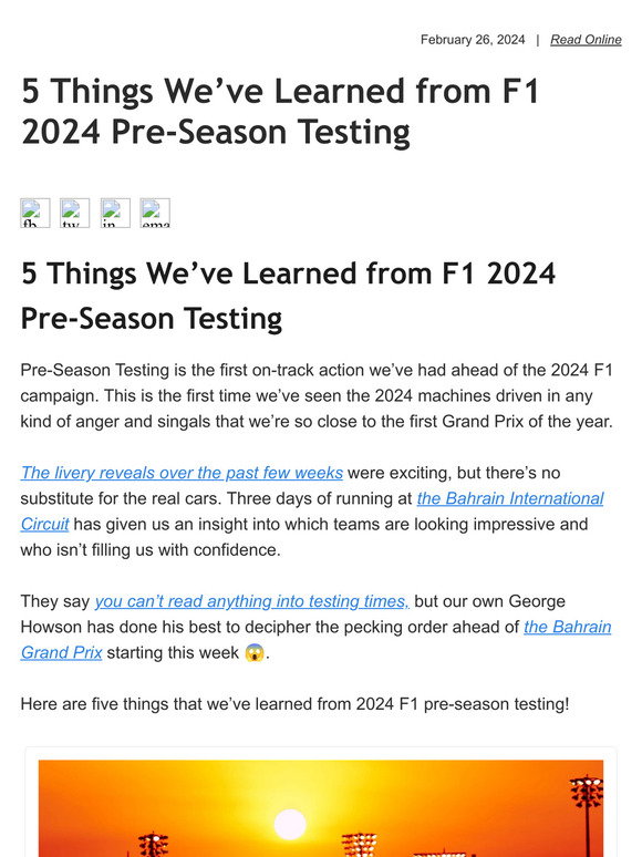 F1 Chronicle: 5 Things We’ve Learned from F1 2024 Pre-Season Testing ...