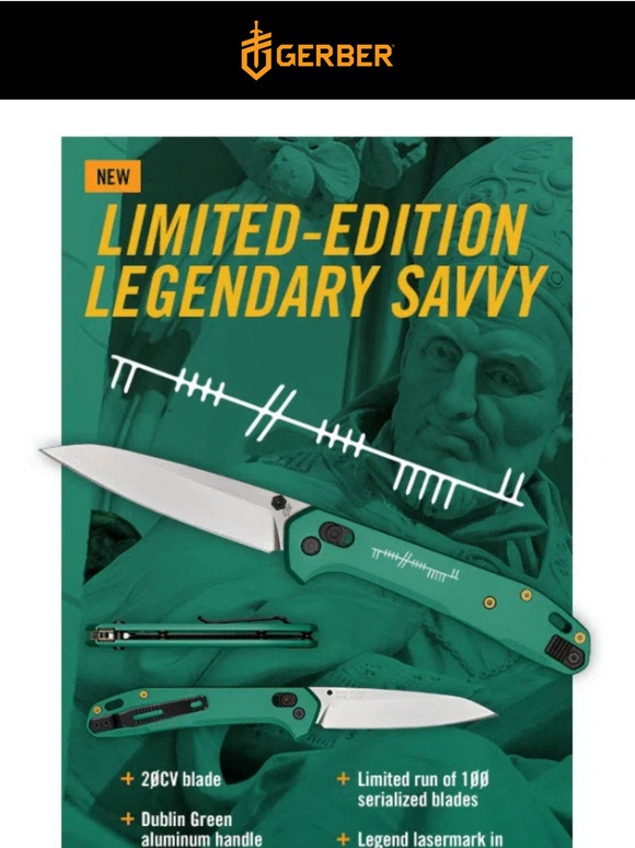 Gerber Gear: New: Limited-edition Legendary Savvy. | Milled