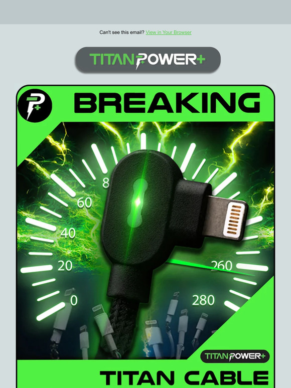 Titan Power Plus: Charge as fast as an F1 car on the straightaway! 🏎️ ...