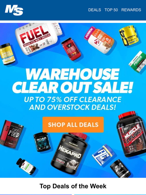 Muscle & Strength: Warehouse Clear Out Event | Milled