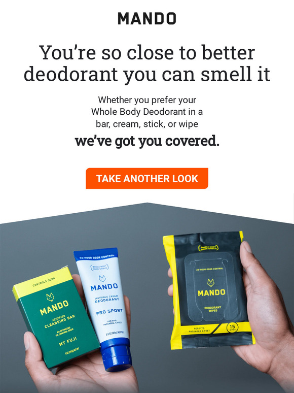 Mando: You’re so close to better deodorant you can smell it | Milled
