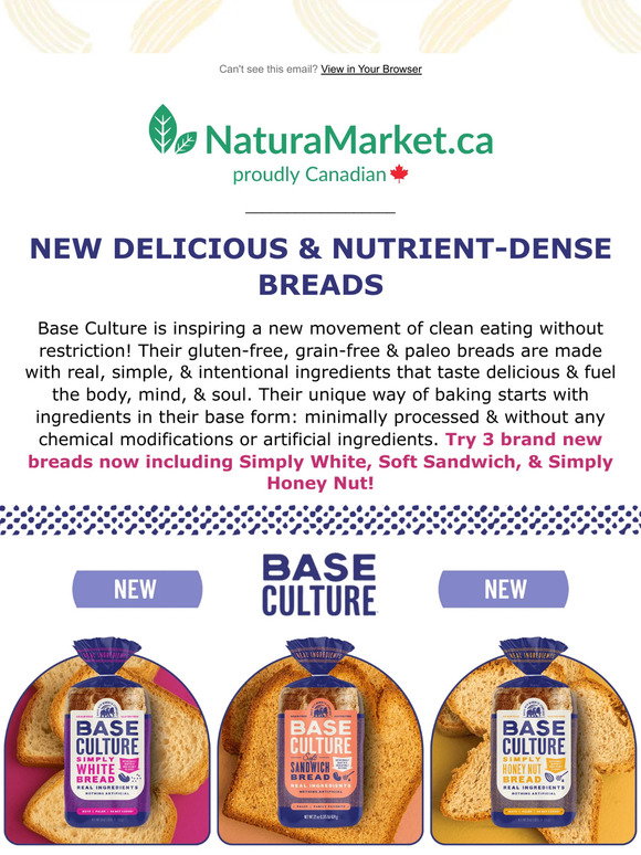 Natura Market: Try New Nutrient-Dense Bread by Base Culture & Fun Pasta ...