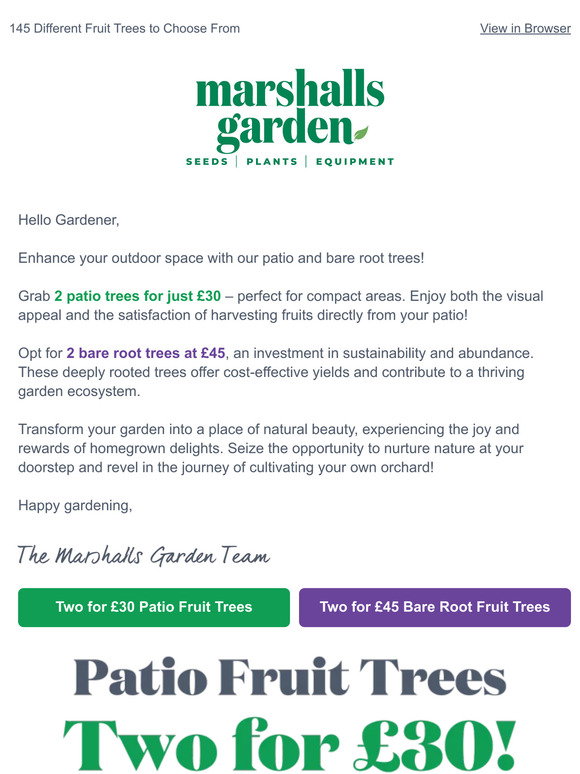 Birds & Bees: Grow Your Own Orchard: A Pair of Fruit Trees from £30 ...
