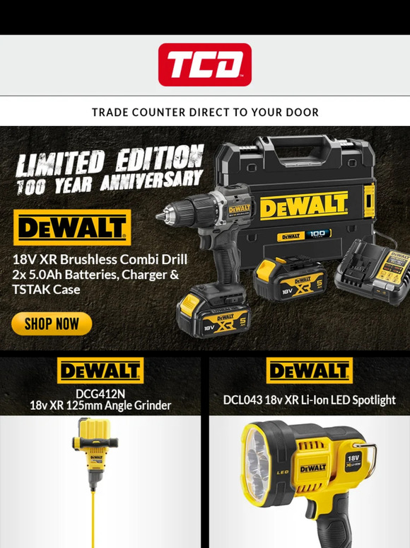 Trade Counter Direct: DeWalt Limited Edition Black Combi Drill - Shop ...