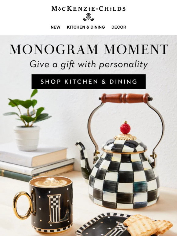 MacKenzie-Childs: Spell it out in style, from A to Z. | Milled