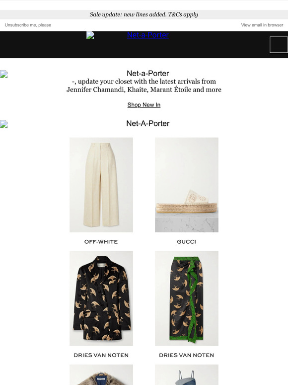 Net-A-Porter: Your new favorites have arrived | Milled