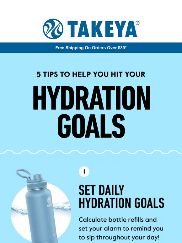 Takeya: 5 Tips To Help You Hit Your Hydration Goals | Milled