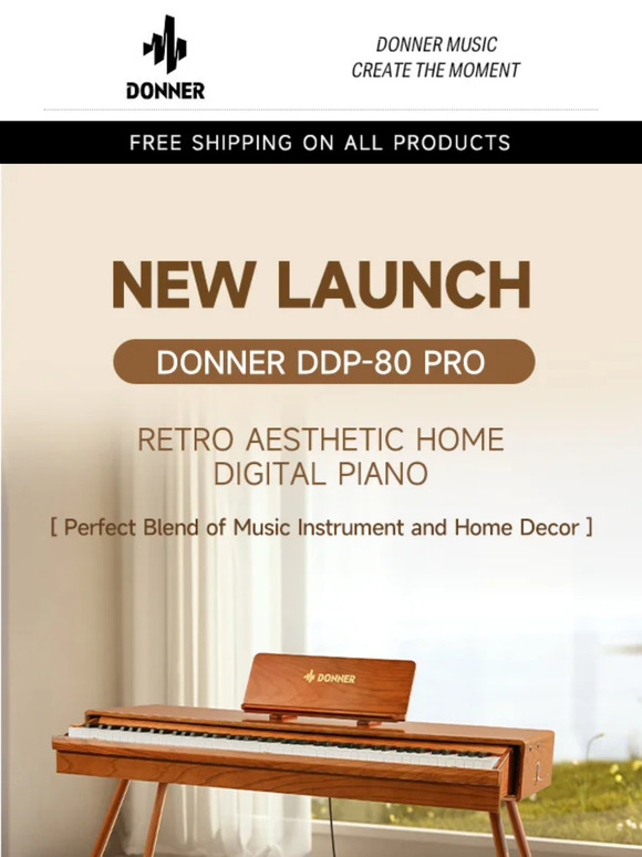 Donner Music: Introducing Donner DDP-80 PRO Solid Wood Digital Piano ...