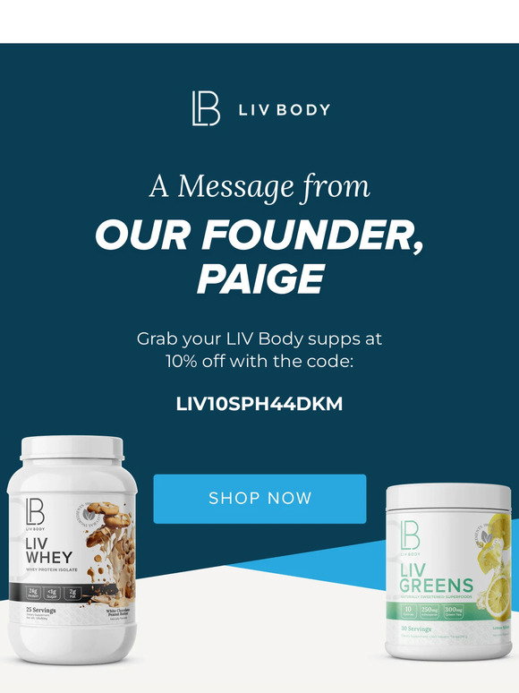 LIV Body: A message from our founder | Milled
