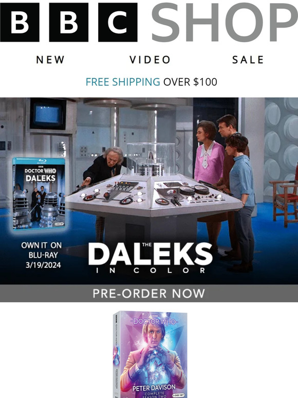 BBC Shop: Pre-Order The Daleks in Color today, Plus All New in Doctor ...