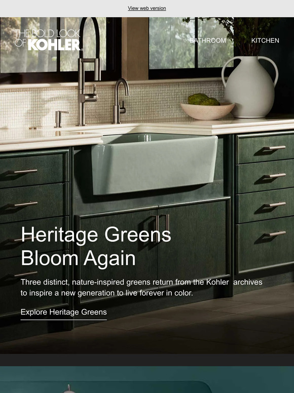Kohler: Green Is Blooming – Three Newly Released Heritage Colors | Milled