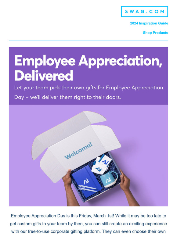 Swag: Last-Minute Employee Appreciation Day Gifts | Milled