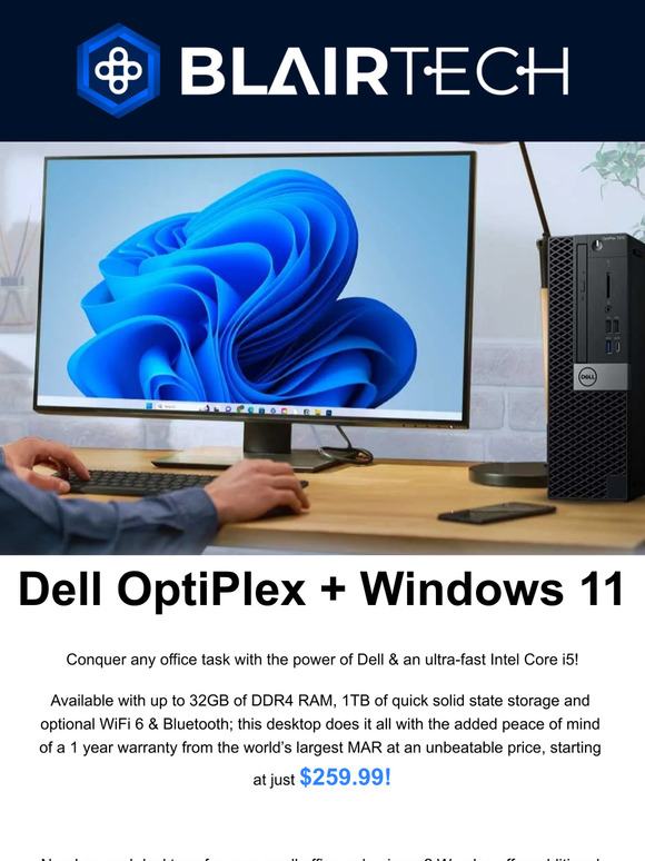 Blair Tech: Dell OptiPlex + Windows 11 starting at only $259.99! | Milled