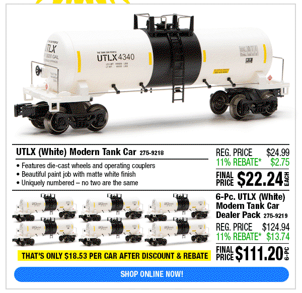Menards: New! UTLX Tank Cars! | Milled