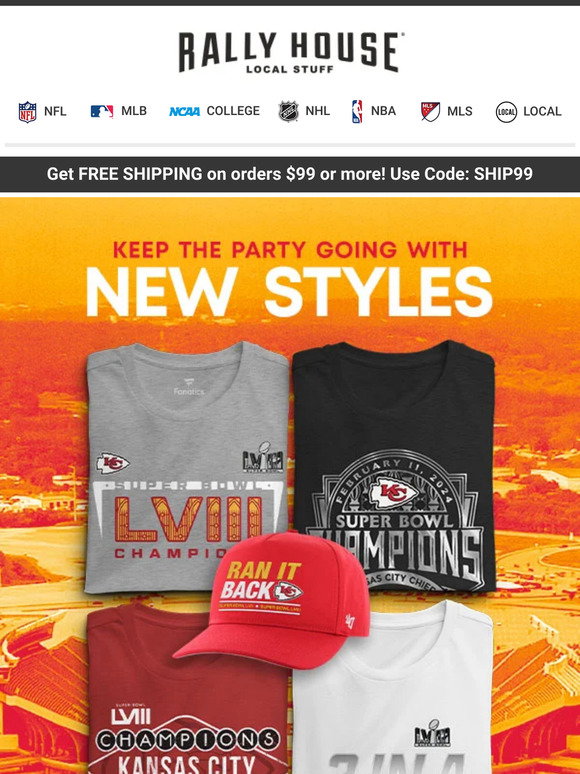 Rally House: Dress Like a Champion with New Chiefs Super Bowl Gear! 😍🏆 ...