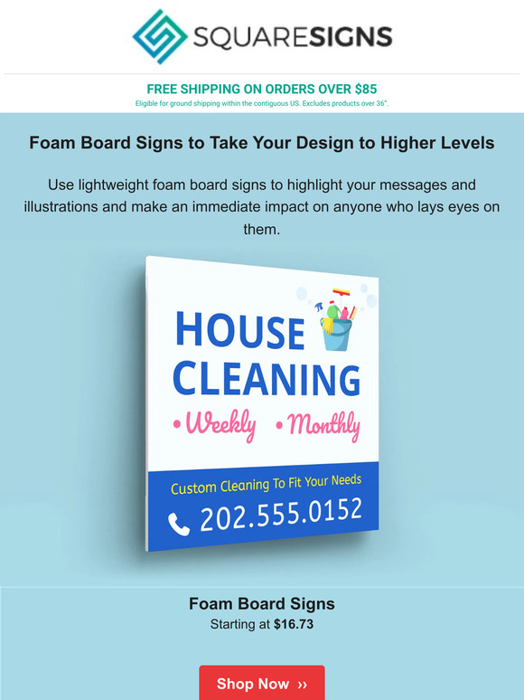 Square Signs: Foam Board Signs to Elevate Your Design | Milled