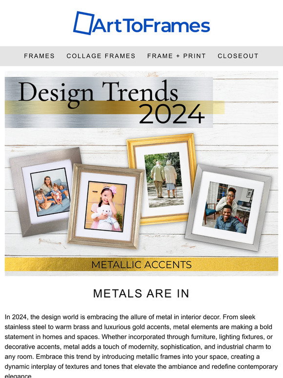 Art to Frames: 🧡Embrace the Glow: 💛Metallic Accents in 2024 Design ...