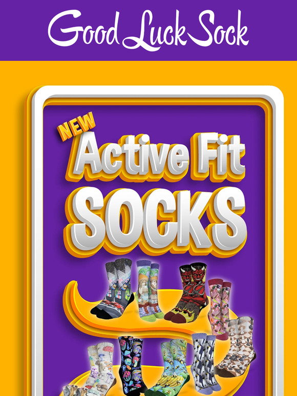 Good Luck Sock: Unveiling Our Latest Season Of Active Fit Designs! | Milled