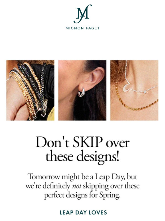 Mignon Faget: LEAP DAY is tomorrow! Don't skip these designs for Spring ...