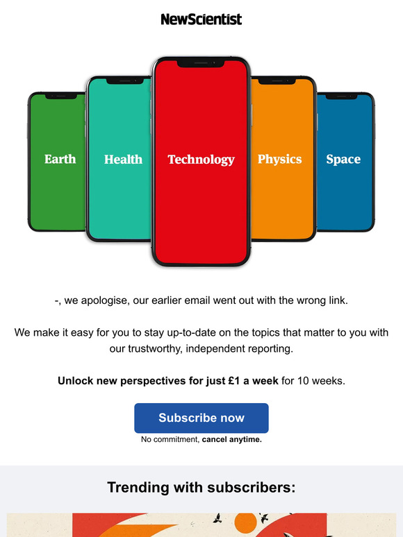 New Scientist: Oops, let's try that again... | Milled