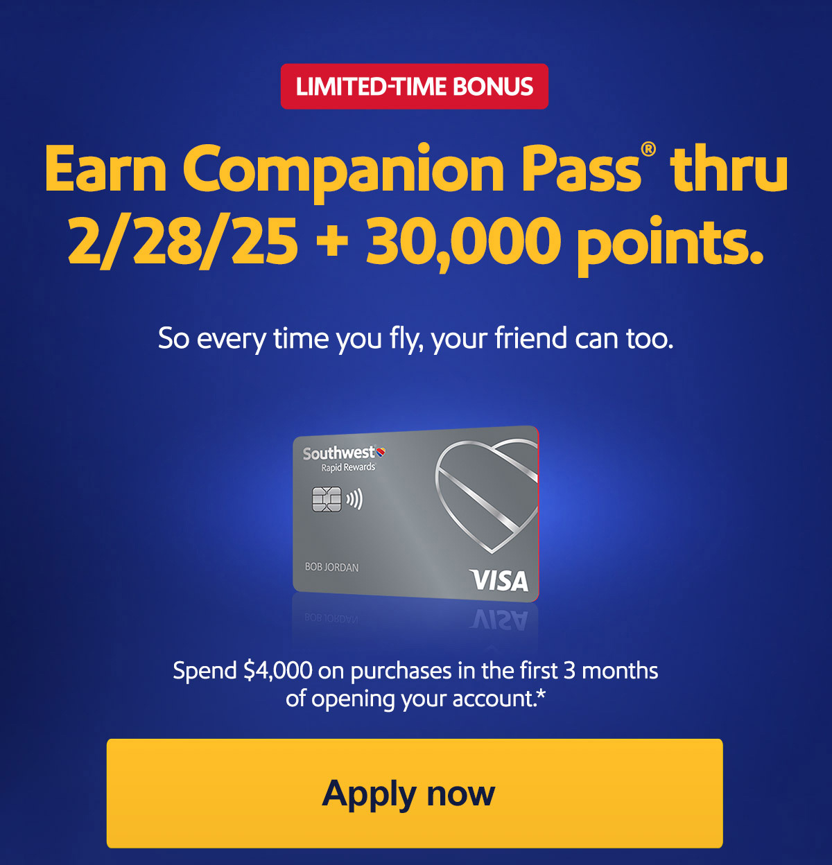 Southwest: Wanna earn Companion Pass® and 30,000 points? | Milled