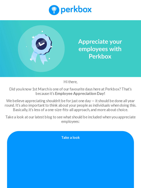 Perkbox: Appreciate your employees | Milled
