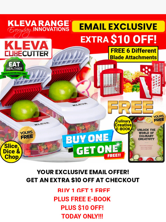 Kleva Range: 🔥 Slice, Dice, Chop: Exclusive Offer on Kleva Cube Cutter ...