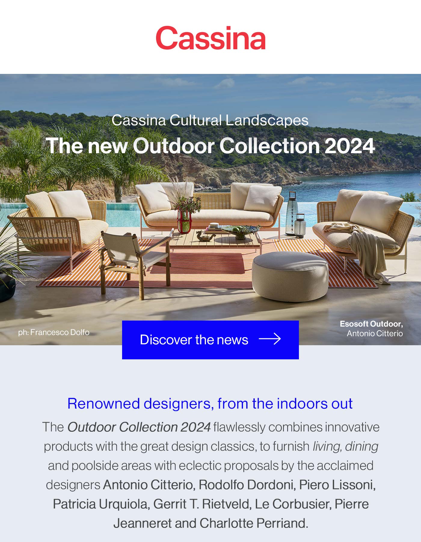 Archiproducts: New Cassina Outdoor 2024 collection: textured and vibrant colours inspired by the ...